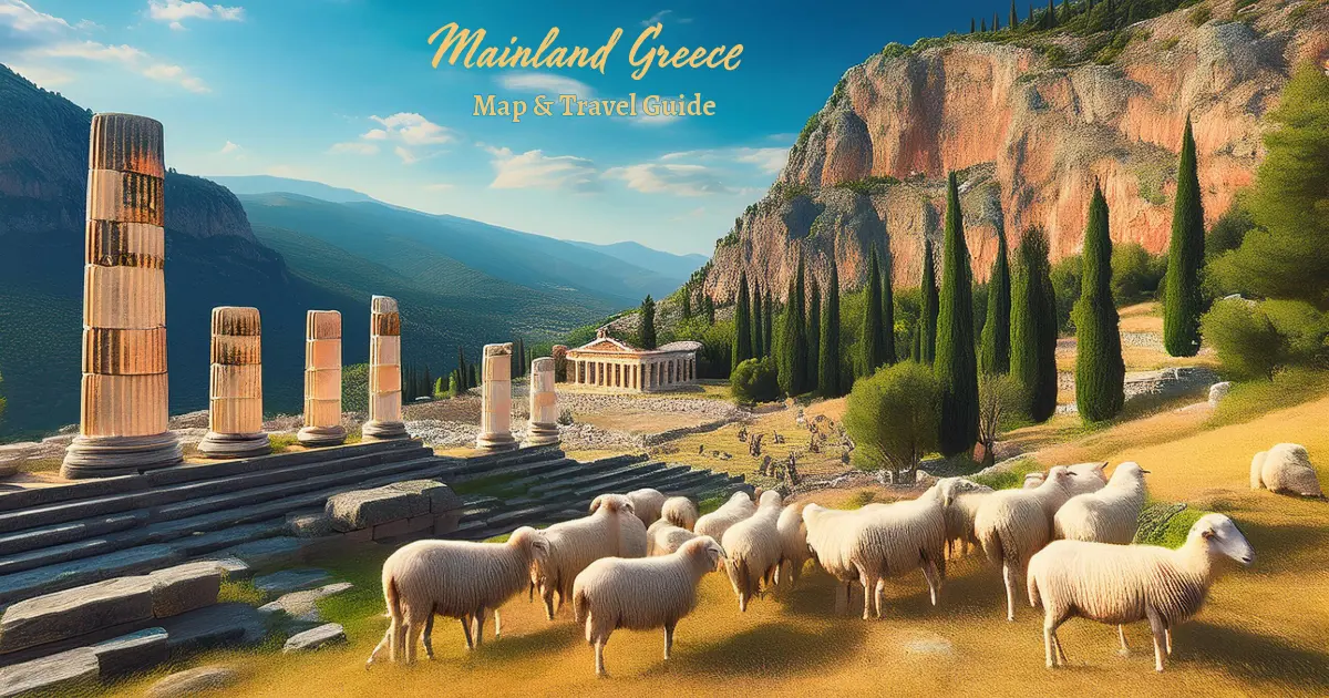 Travel Map of Mainland Greece | Mapping Europe